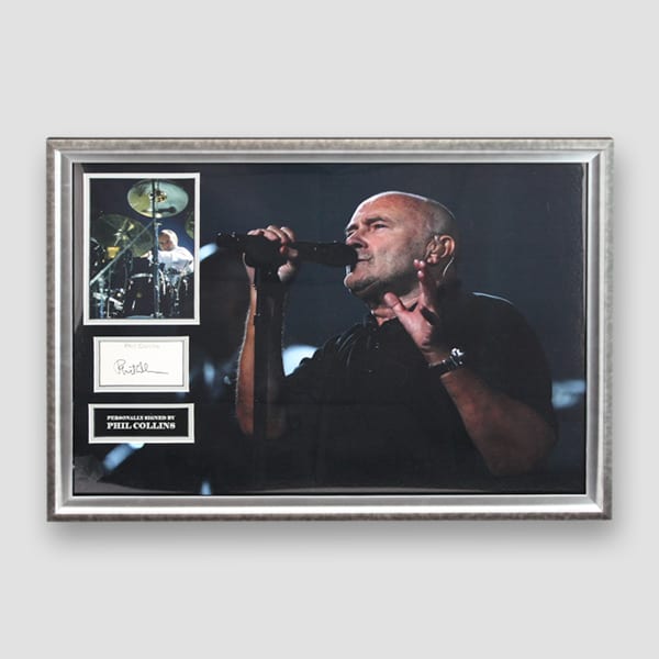 Phil Collins personally signed photo display | MFM Sports Memorabilia ...