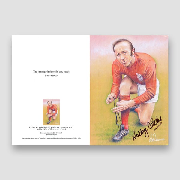Nobby Stiles Autographed Full Colour Greeting Card | MFM Sports ...