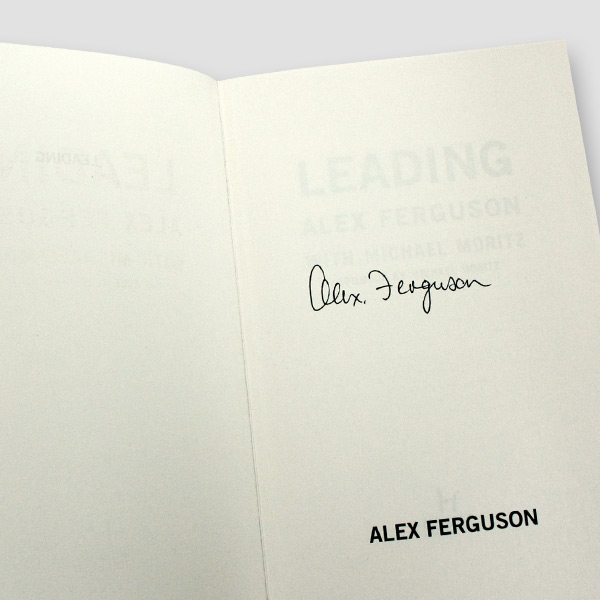 Alex Ferguson Signed Autobiography ‘Leading’ | MFM Sports Memorabilia ...
