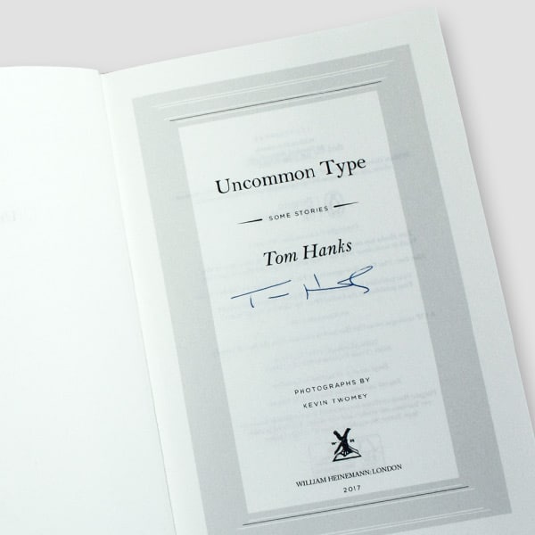 Tom Hanks Signed Autobiography ‘Uncommon Type’ | MFM Sports Memorabilia ...