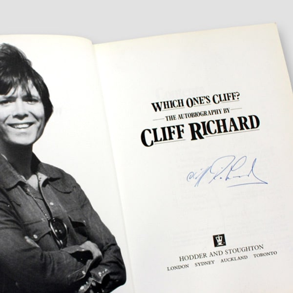Sir Cliff Richard Signed Autobiography ‘Which One’s Cliff’ | MFM Sports ...