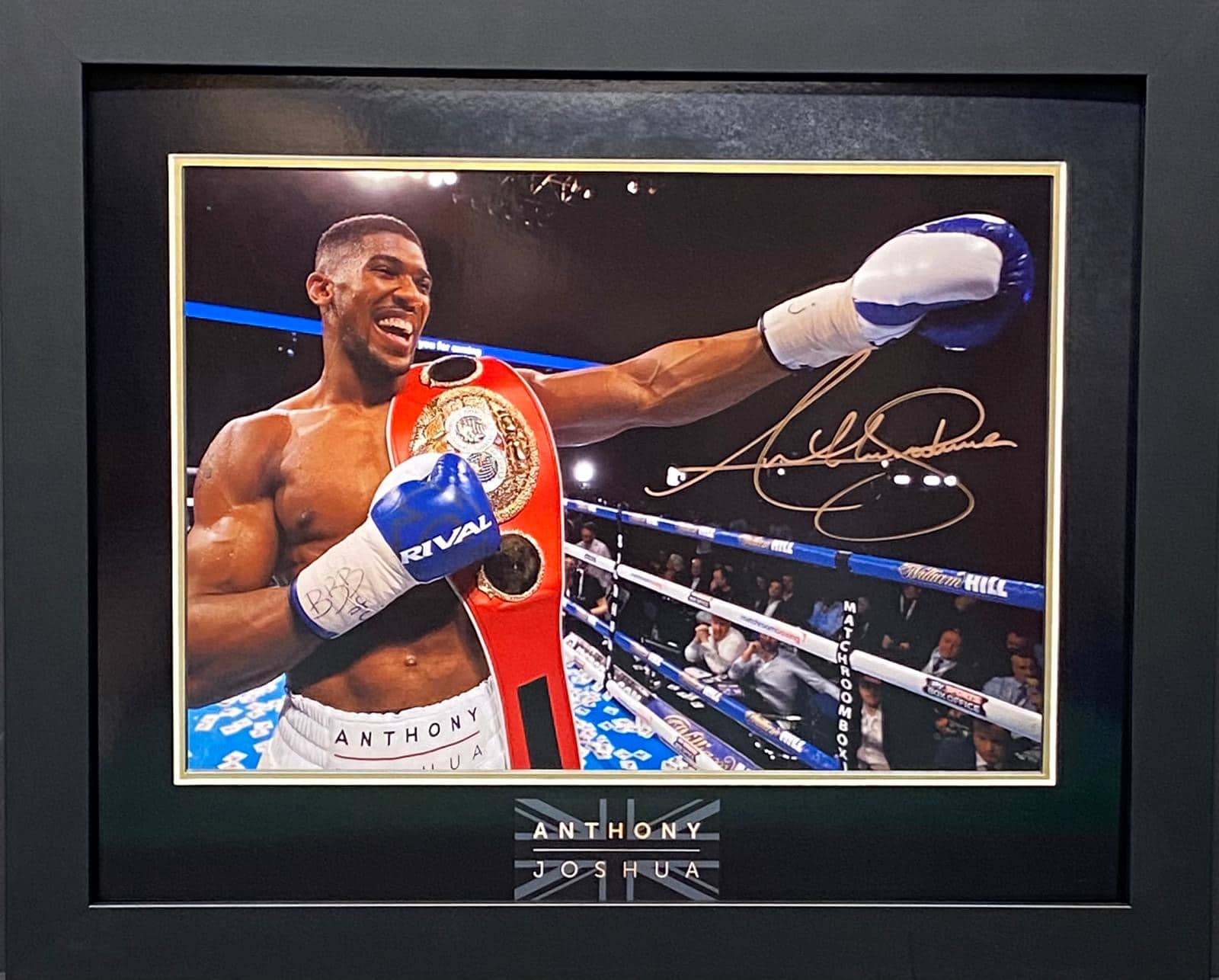 Anthony Joshua Signed A3 Action Photo Prints framed | MFM Sports ...