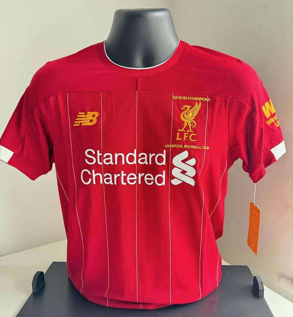 Liverpool Premier League Champions Home shirt signed by Jürgen Klopp ...